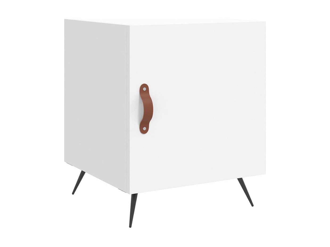 Table de chevet blanc 40x40x50 bois d’ingénierie