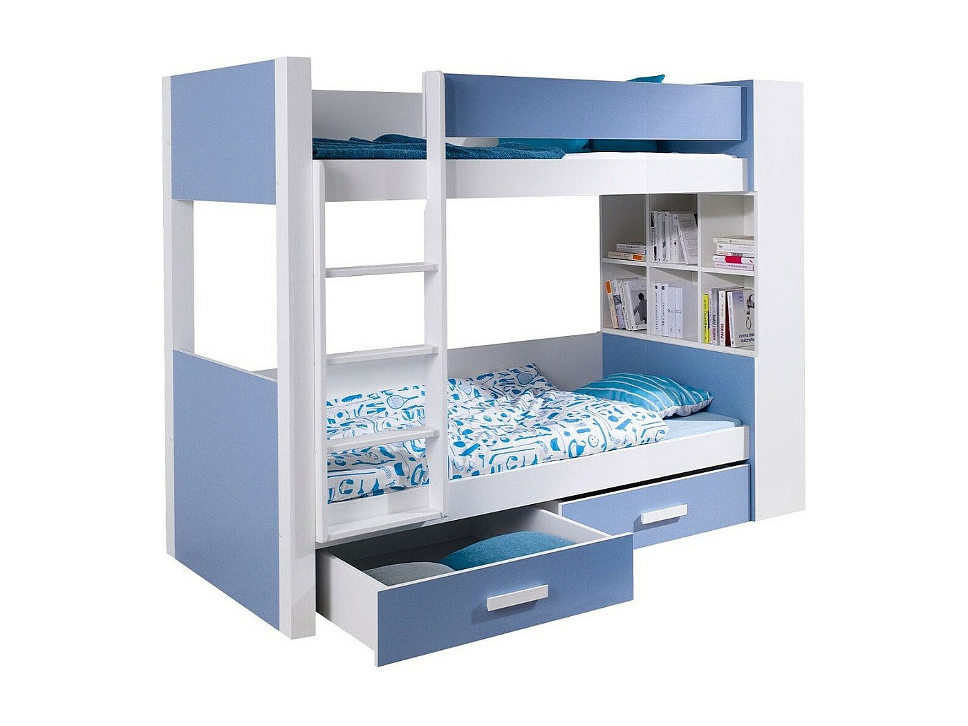 Litera Henderson 142, De dos pisos, Azul, 90x200, Madera|Aglomerado ...