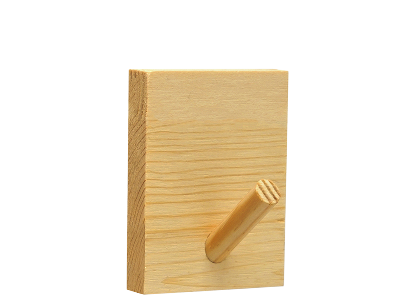 Colgador de pared de madera maciza en tono olivo de 8x6cm - KATE