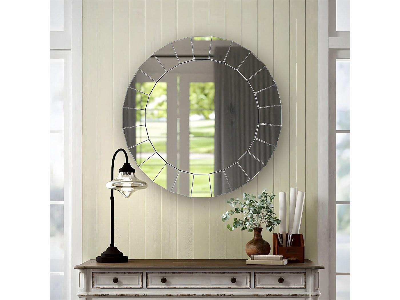 Grand miroir rond mural miroir décoration design miroir décoratif pour ...