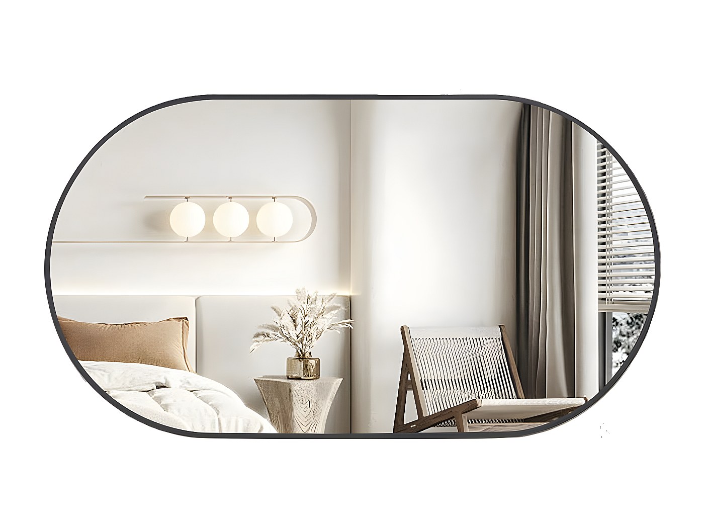 Miroir salle de bain ovale miroir mural moderne vertical ou horizontal ...