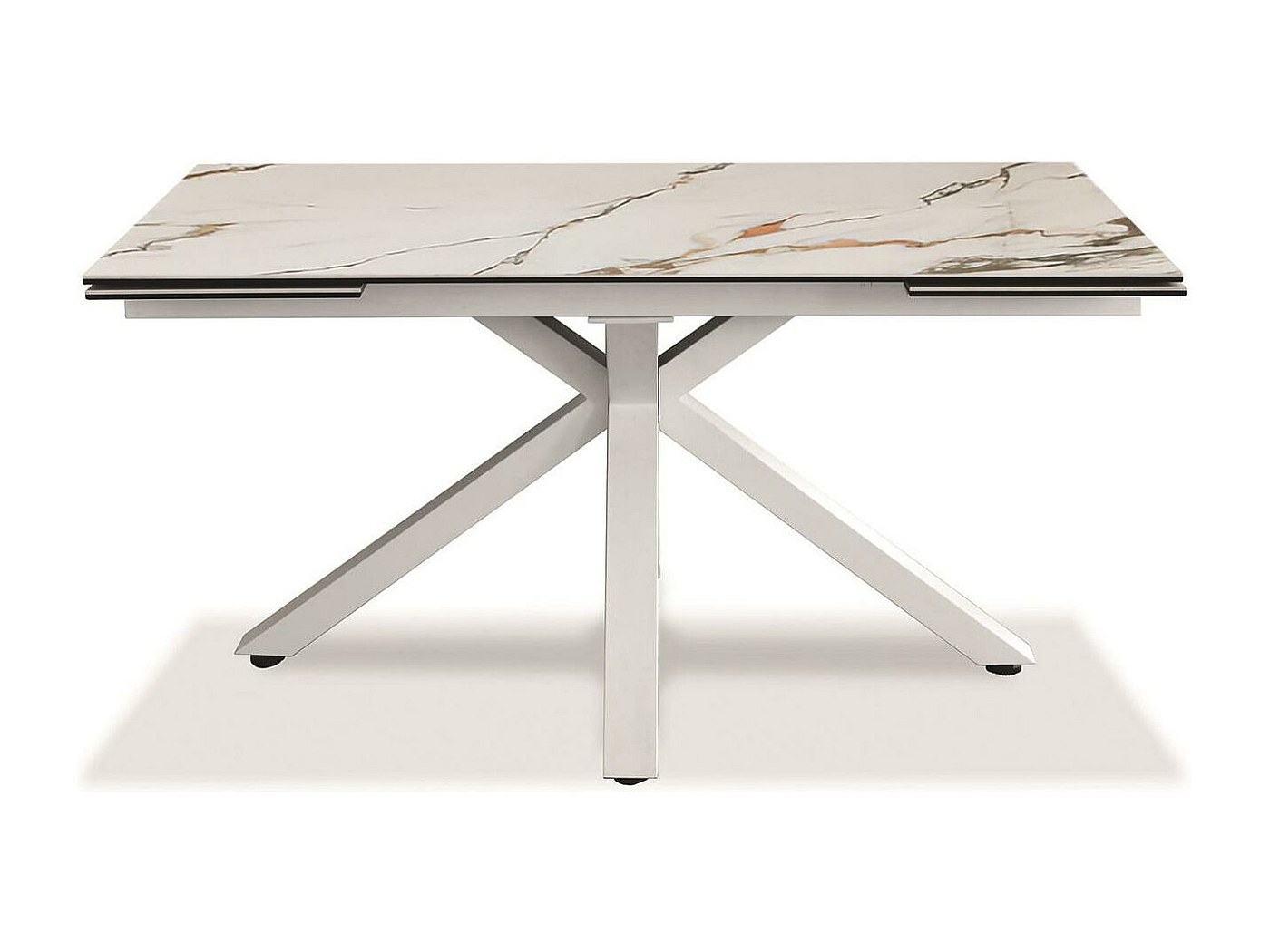 Ceramic 1 - Table extensible (160/240 x 90 cm) en Céramique Blanche