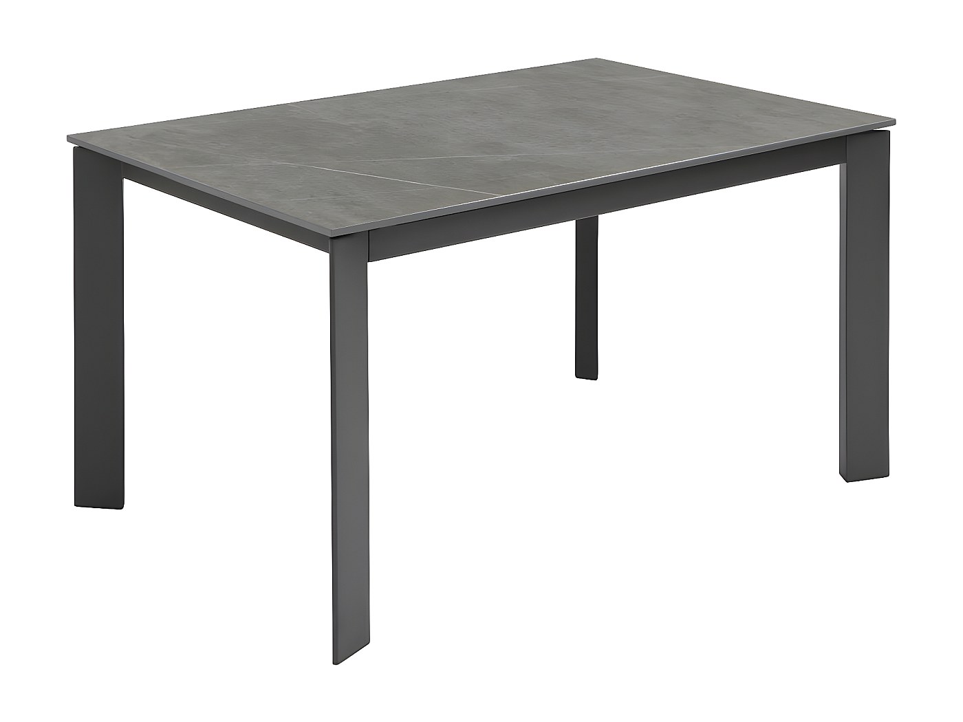 David - Table extensible (140/200 x 90 cm) en céramique grise