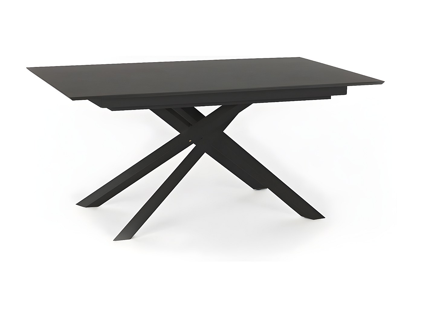 Xavier - Table Extensible (170/270 x 90 cm) en HPL sur MDF Gris Foncé