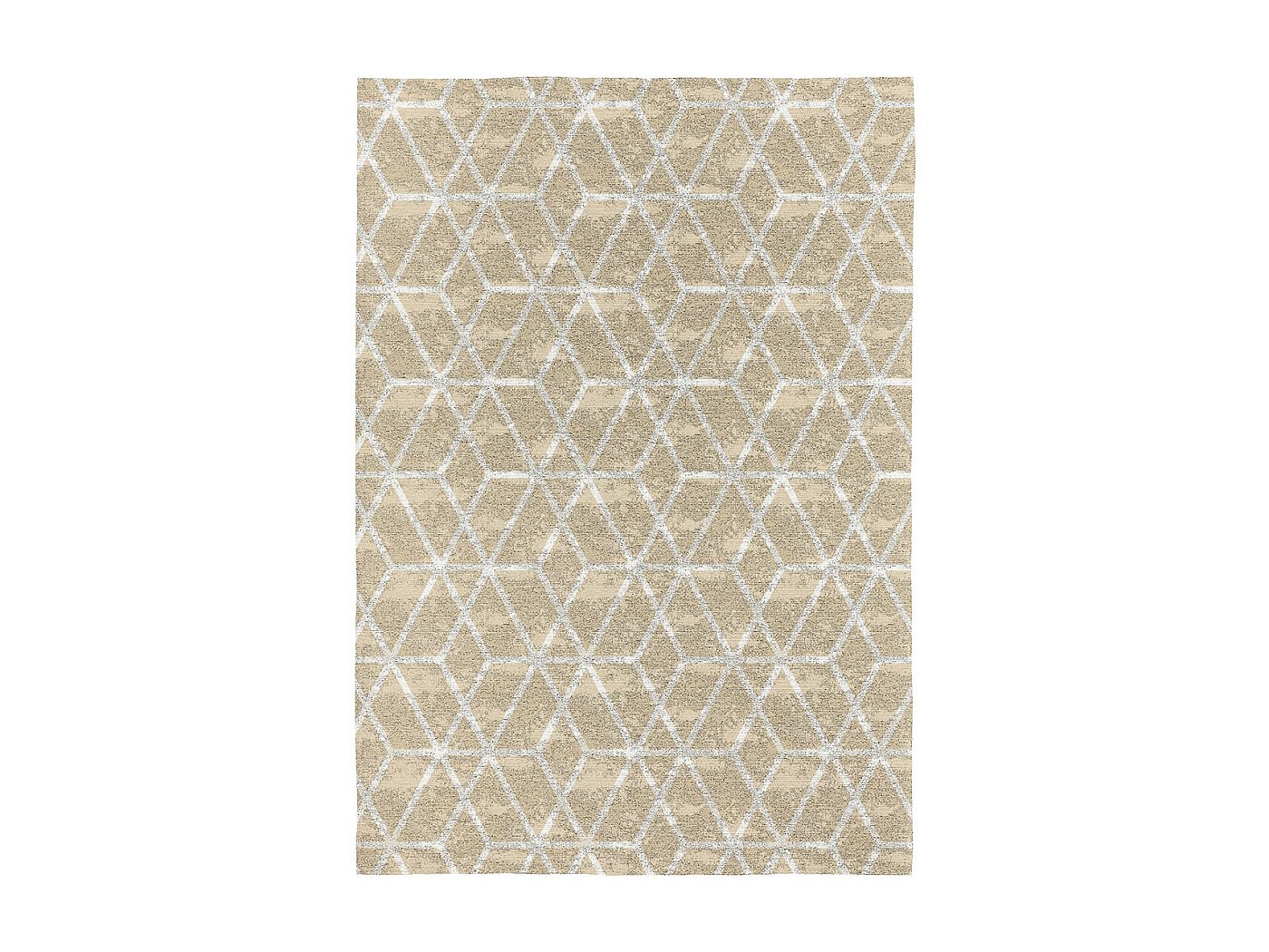 Tapis scandinave géométrique plat beige Trico Rectangulaire Scandinave ...