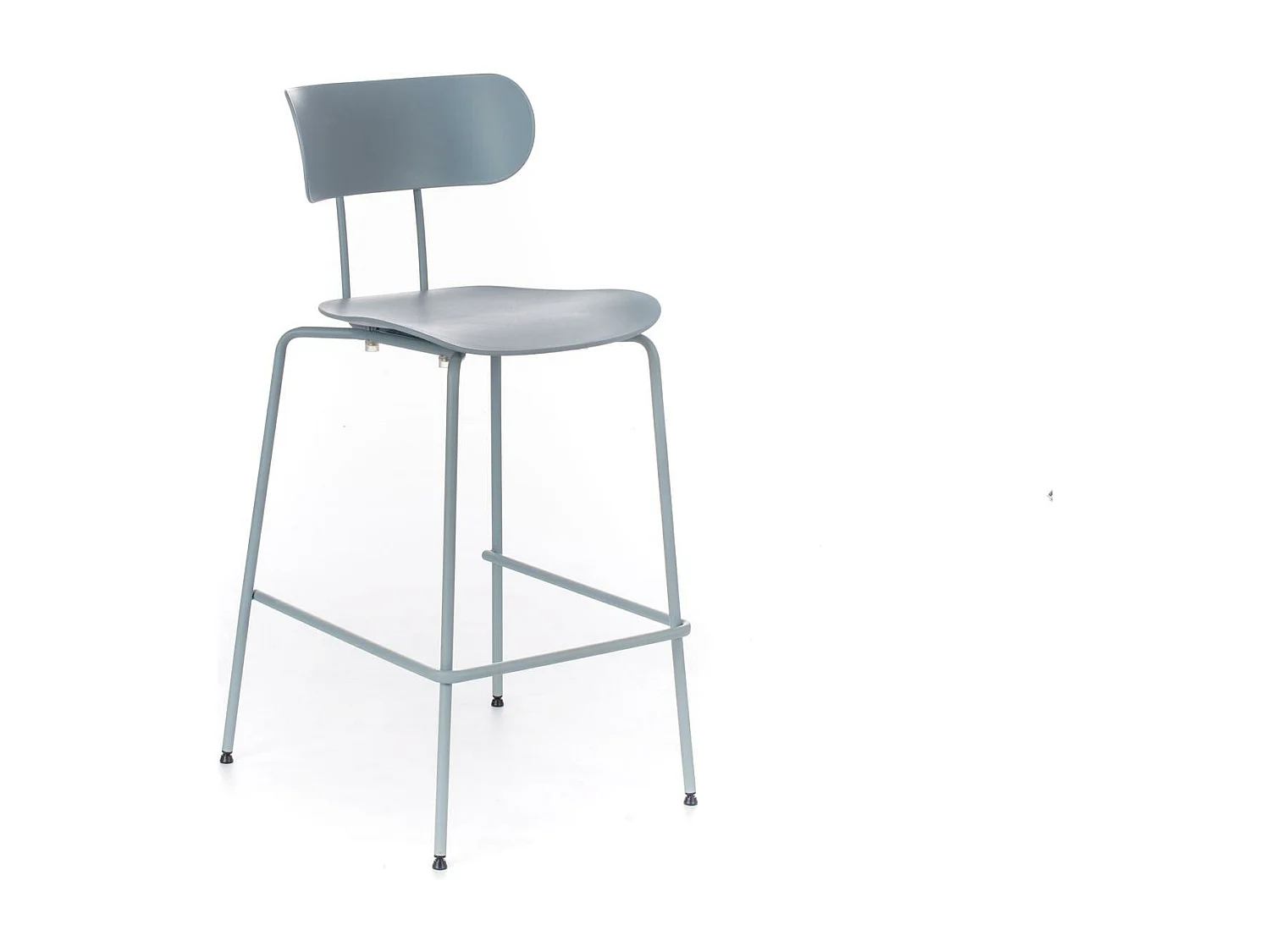 Sam - Blauer Polypropylen-Hocker - 4er-Set