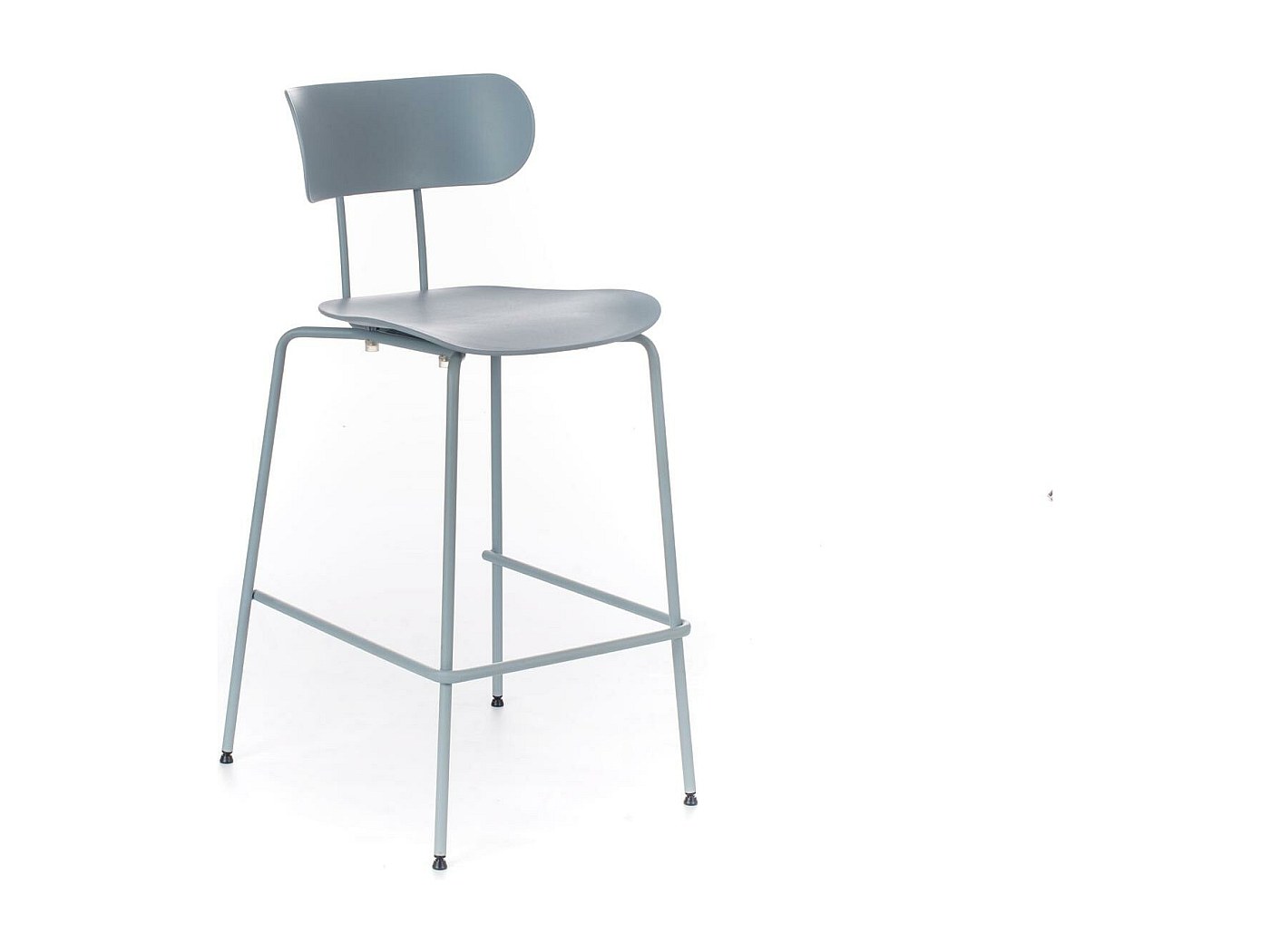Sam - Blauer Polypropylen-Hocker - 4er-Set