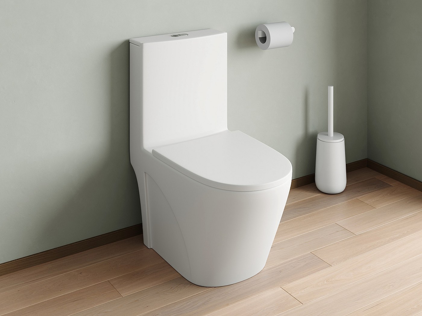 WC à poser en céramique blanc mat avec abattant silencieux, évacuation ...