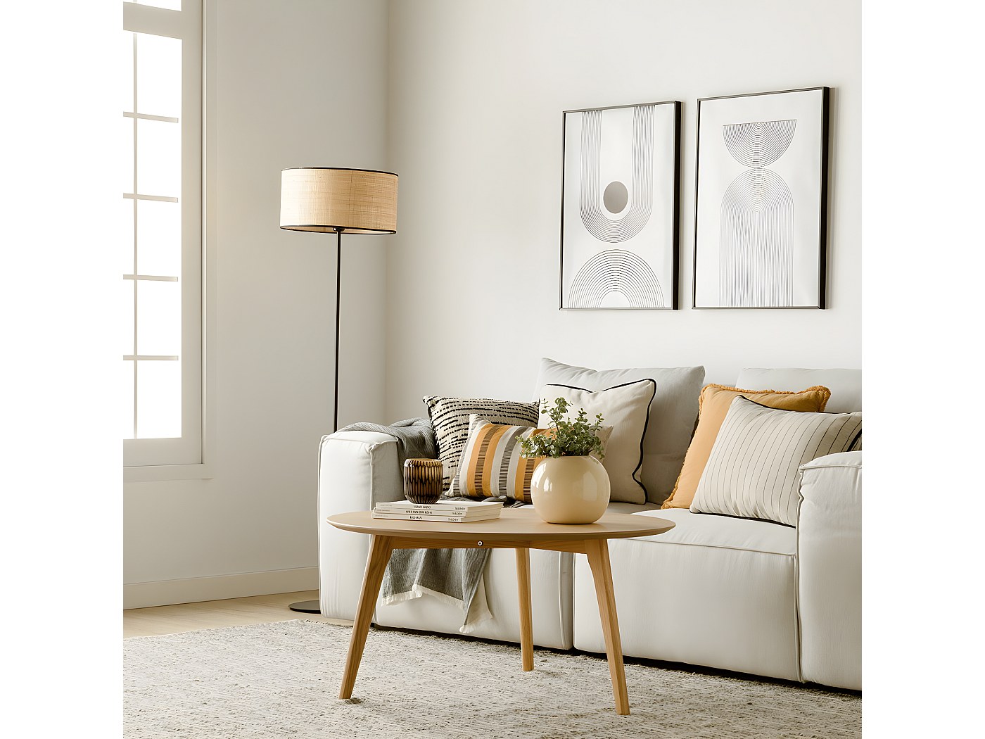 Table basse bois naturel 45 x 90-Trent