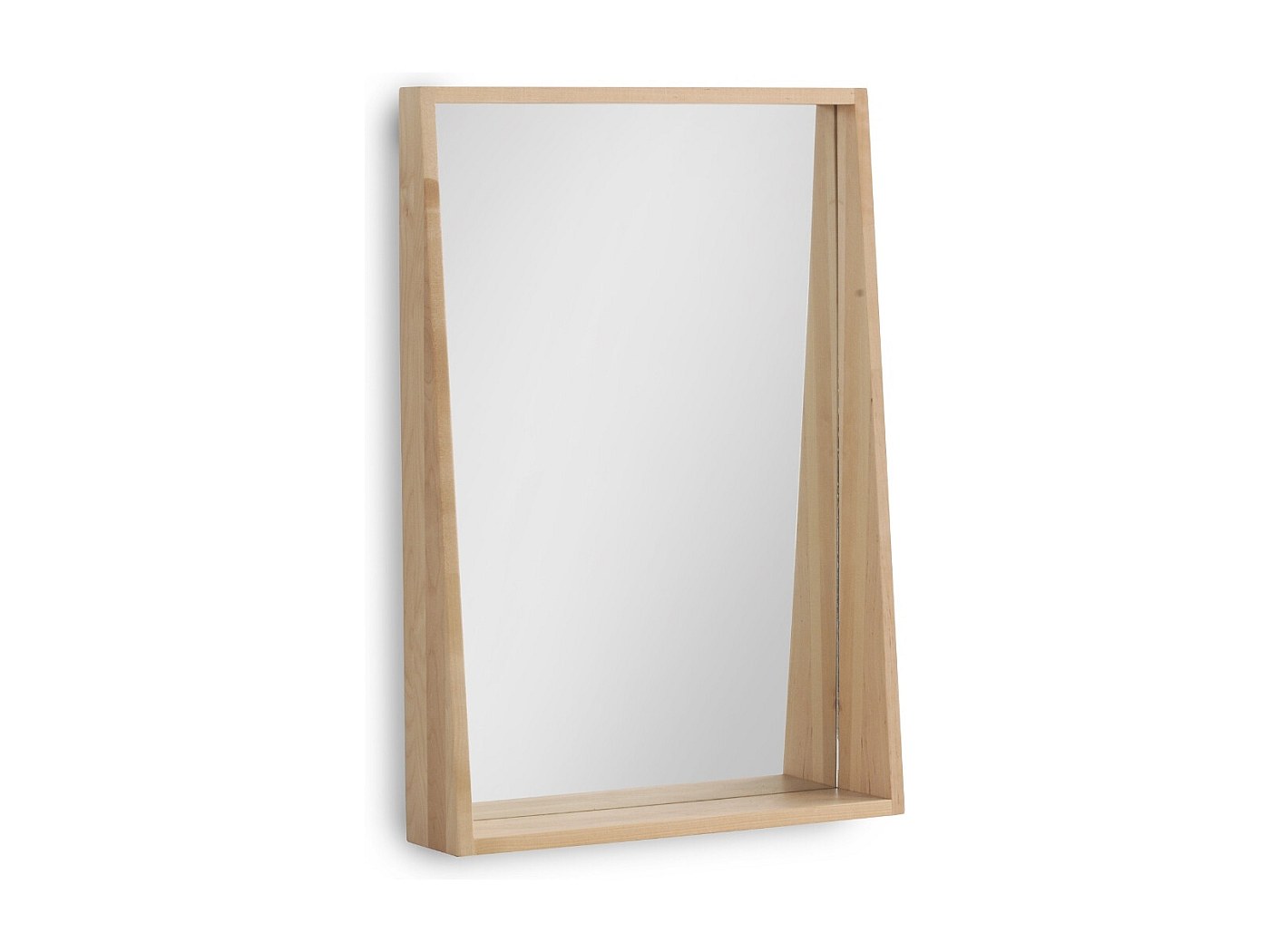 Espejo rectangular marco de madera de abedul natural