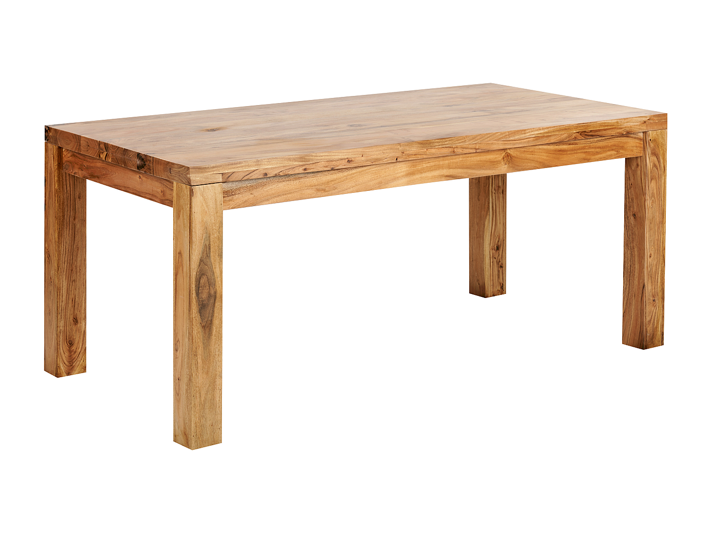 Mesa de comedor de madera de acacia clara 180 x 90 cm TESA
