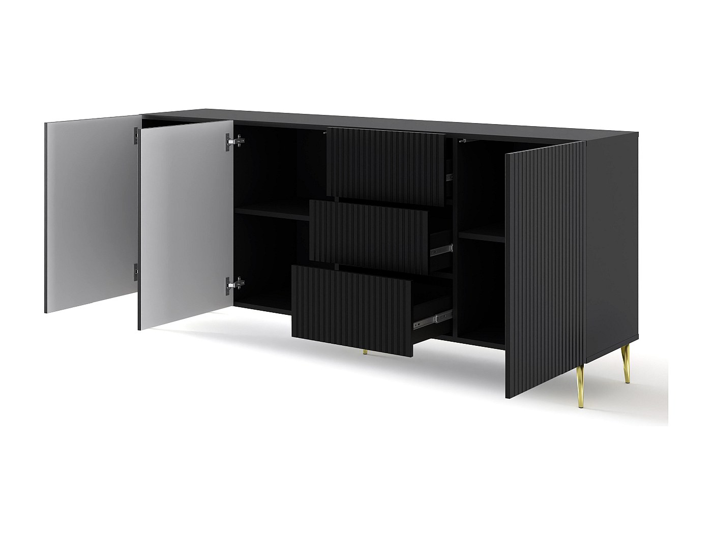 Buffet RAVENNA B SB200 3D3D 200x42x87 Noir