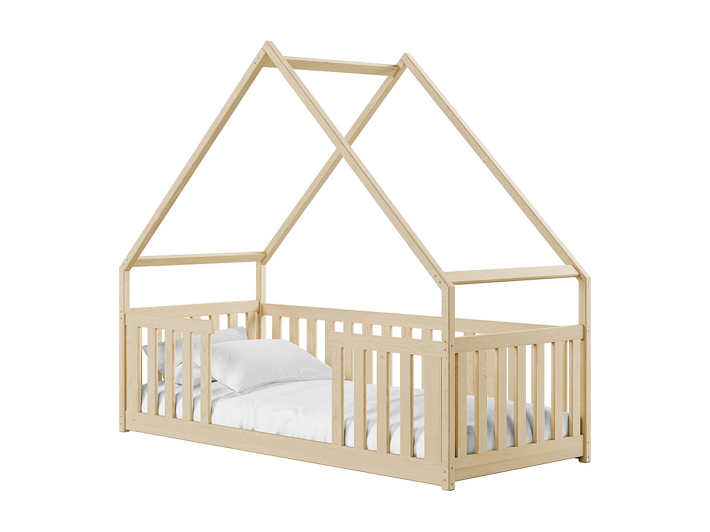 Lit cabane BEE HB001 80x160 cm Beige