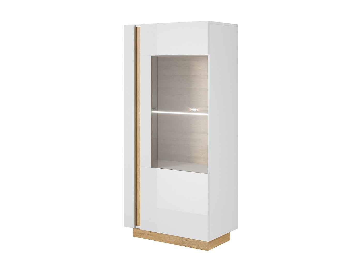 Vitrine ARCADE SC72 1D 72x40x154 Blanc
