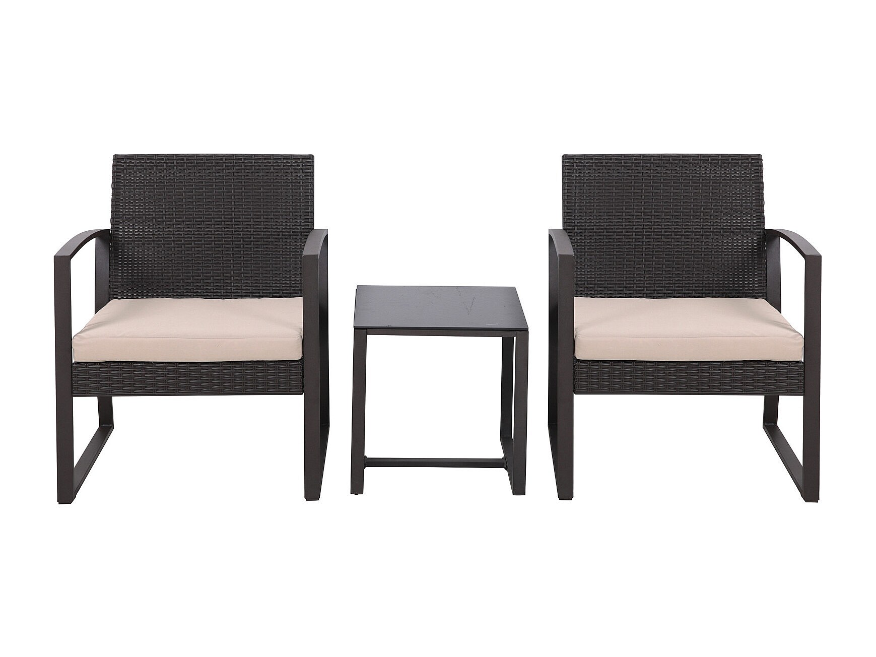 Poly rotin Salon de jardin Ensemble table et fauteuils