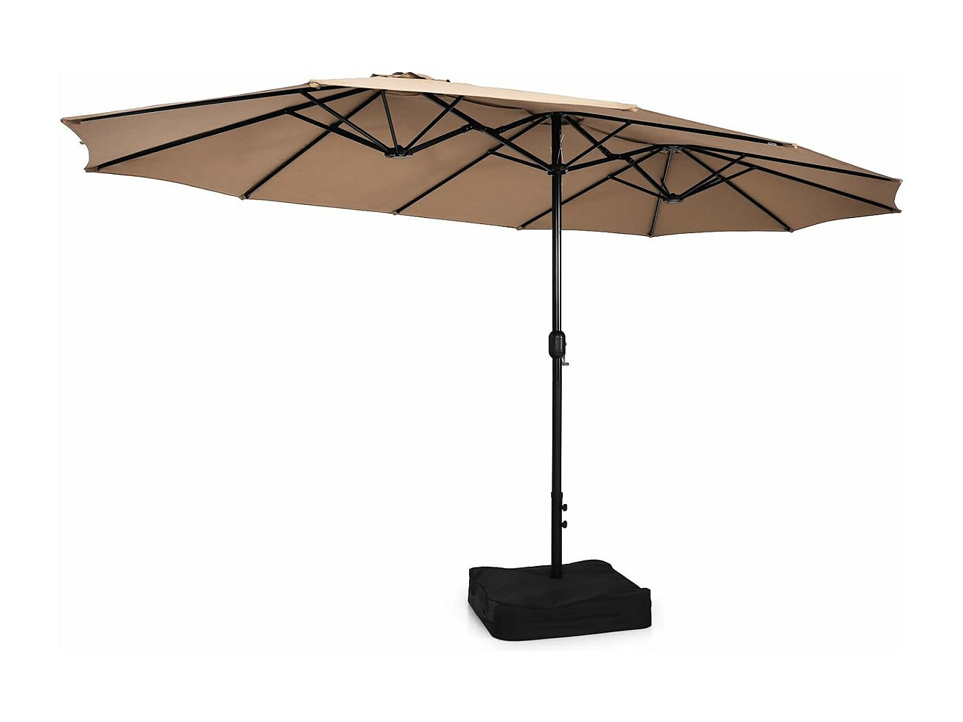 Parasol de Jardin Double 451,5 x 243CM, Parasol Rectangulaire Extra ...