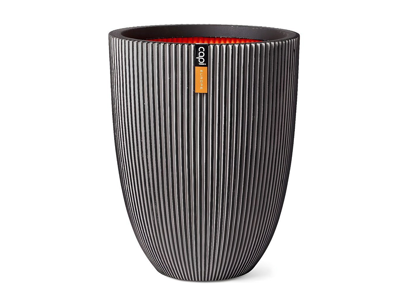 Vase élégant Groove 34x46 cm anthracite