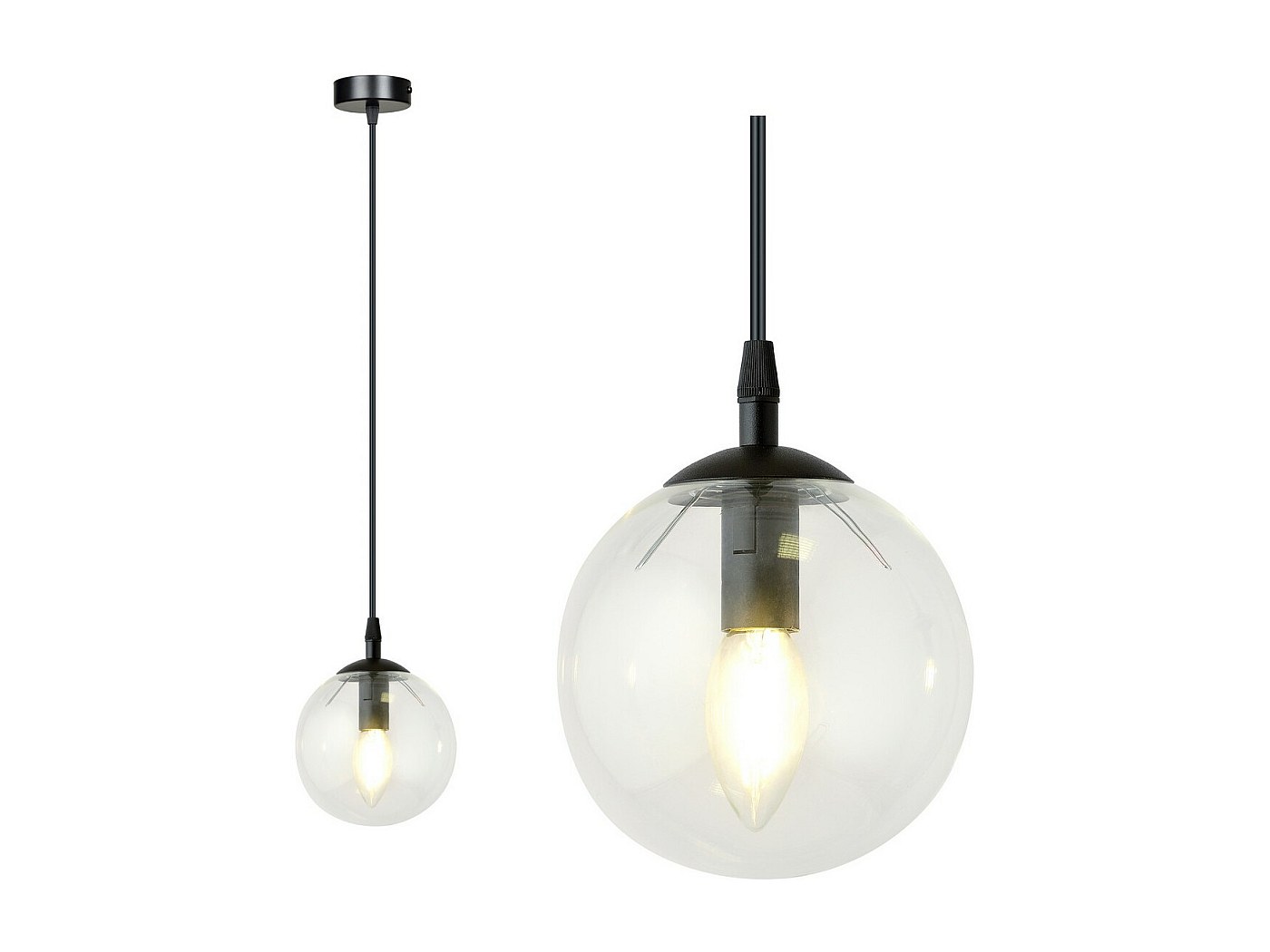 Suspension Cosmo, Noir, 12x100x8 cm, EPIKASA