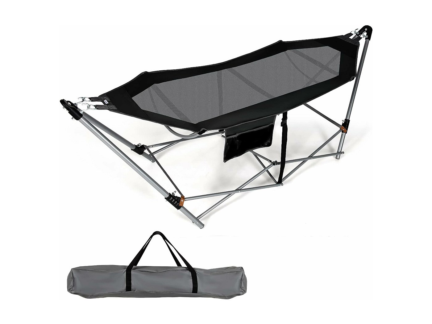 Hamac sur Pied, Hamac Pliant avec Support Métallique et en Tissu et ...