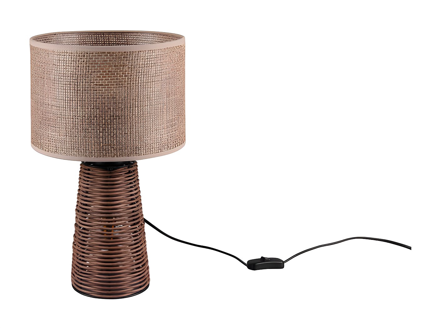 Lampe de table en rotin et jute STRAW