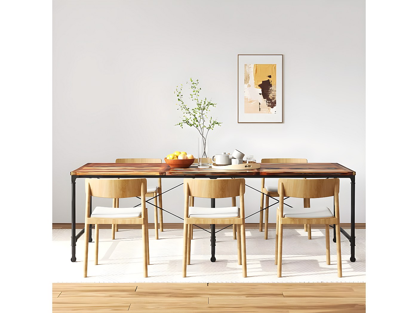 Table à manger Bois de récupération massif 240 cm