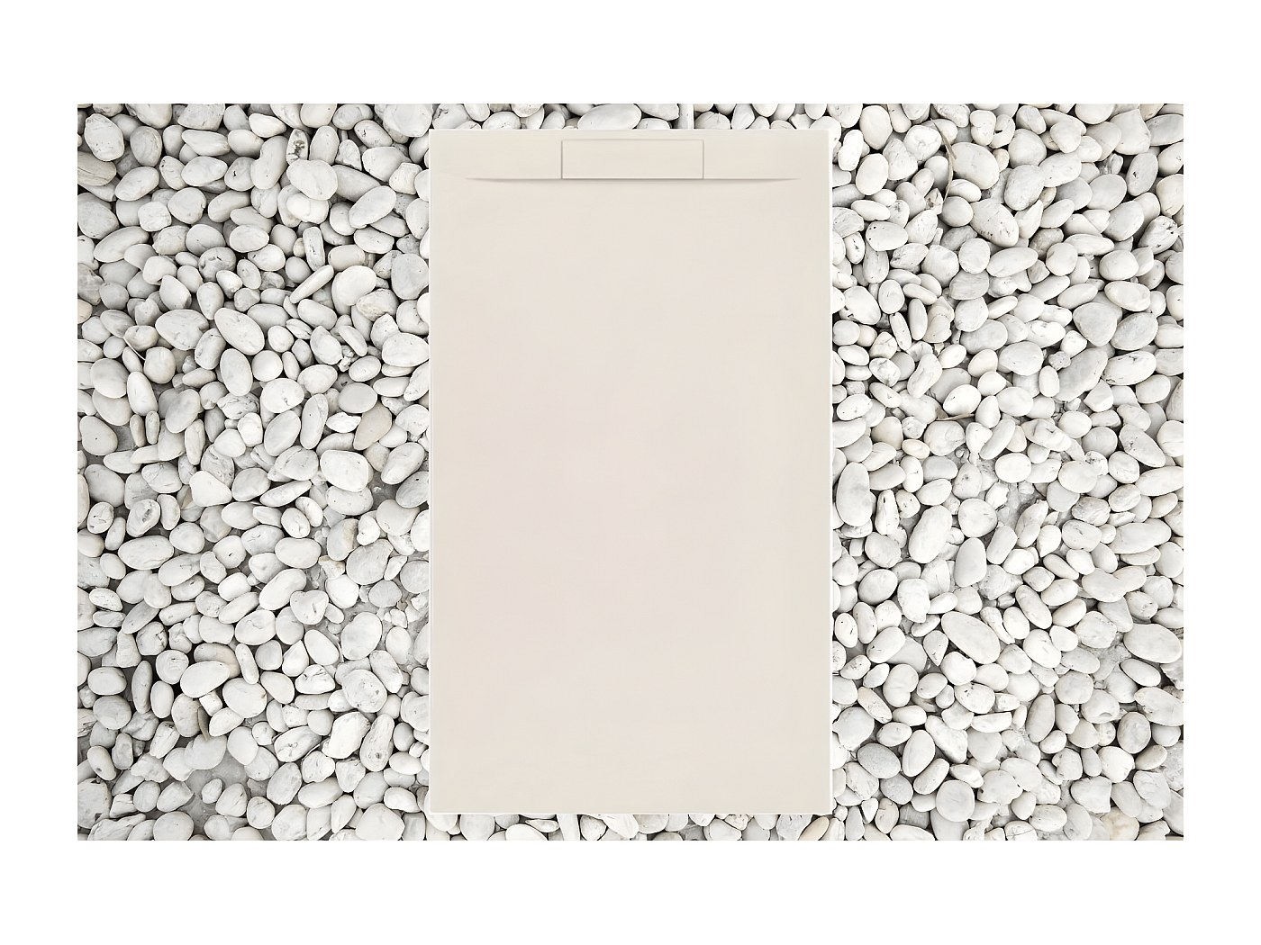 Receveur de douche 95X95 cm BEIGE Ligne Vulcano PLUS en résine et ...