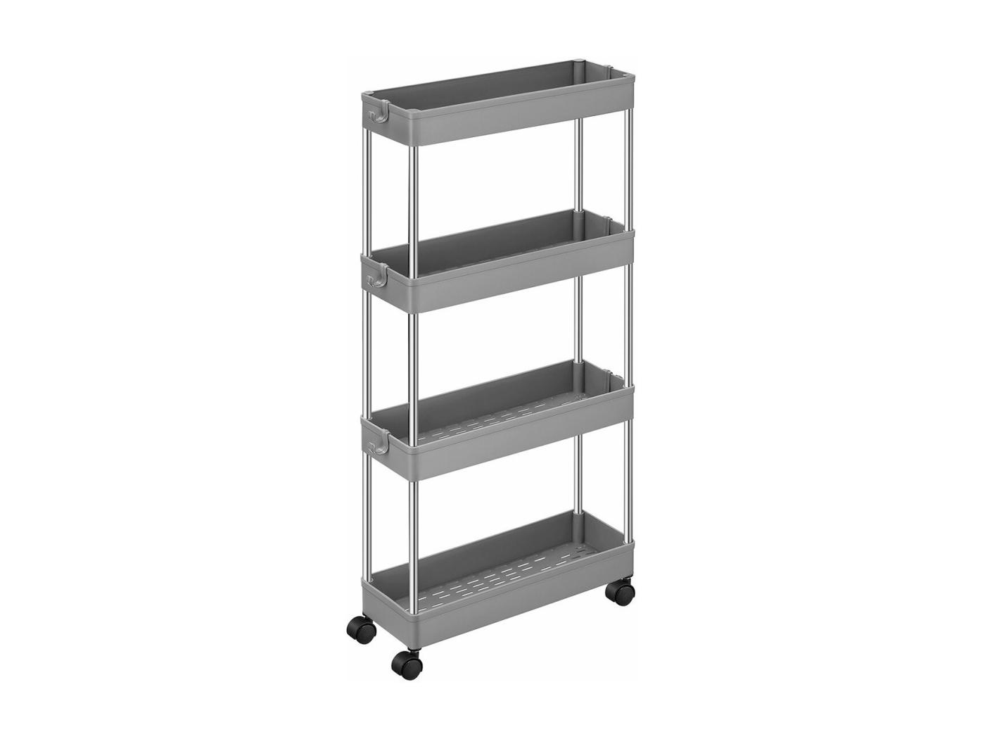 Carrello a quattro piani con ruote - H88 cm