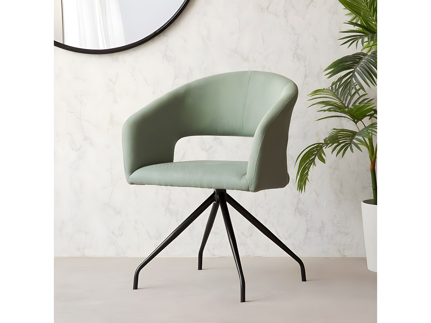 Sedia da scrivania tappezzato Verde 57x79