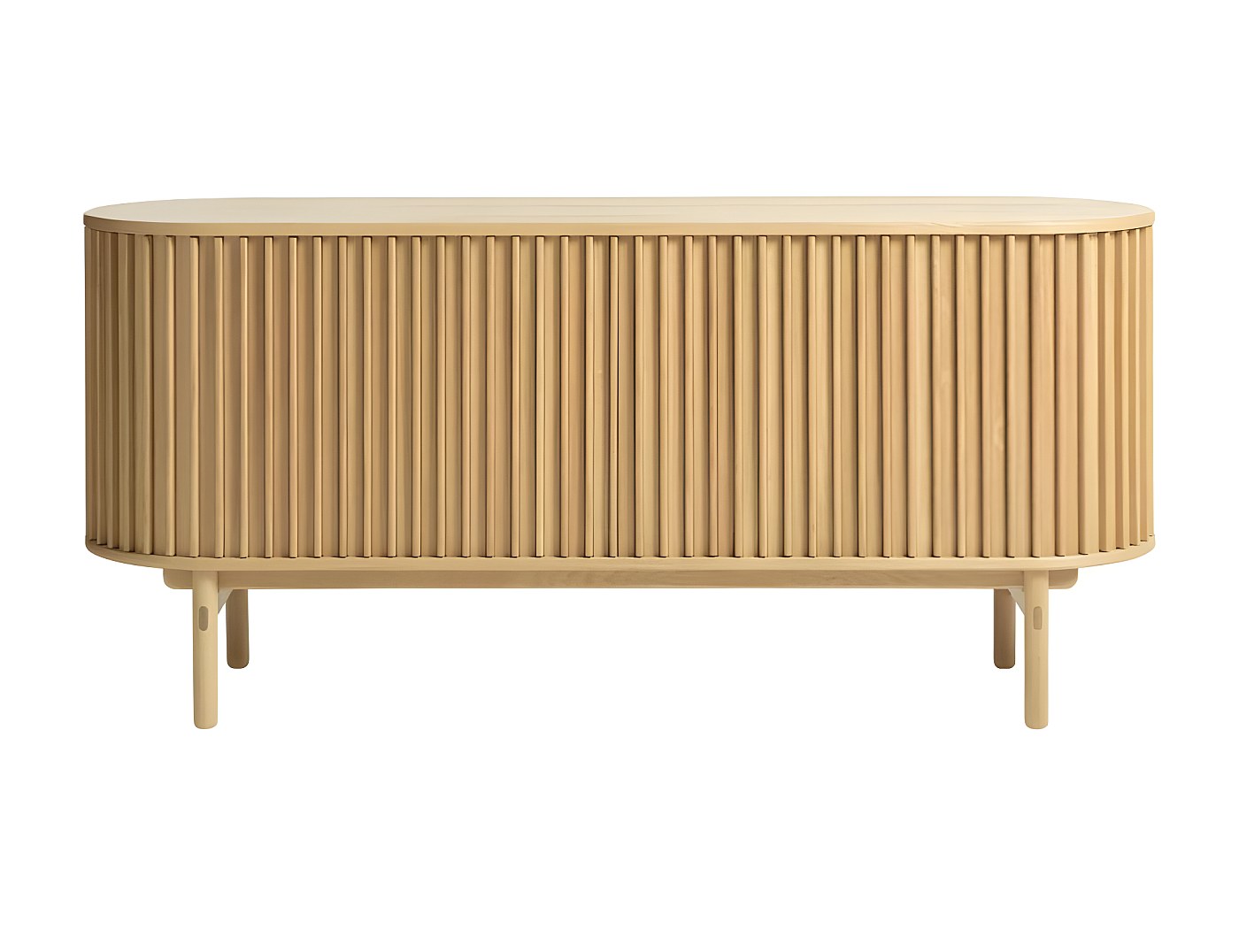 Buffet oval en bois clair 160cm TIM