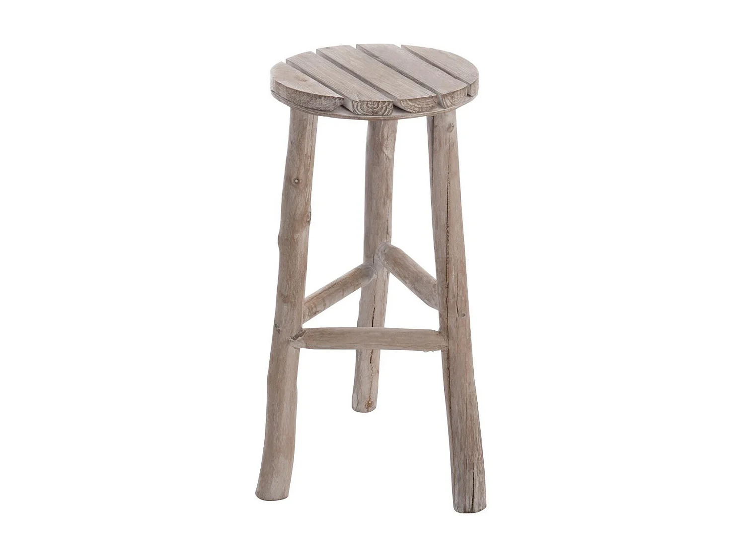 Tabouret bas moderne rond en bois SAVONE