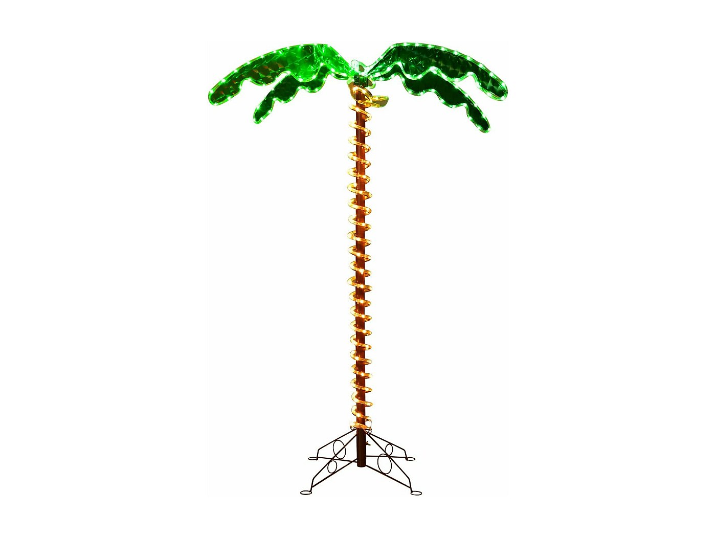 Kunstmatige LED-palmboom Hoogte 136 cm, Binnen- en buitenlamp met ...