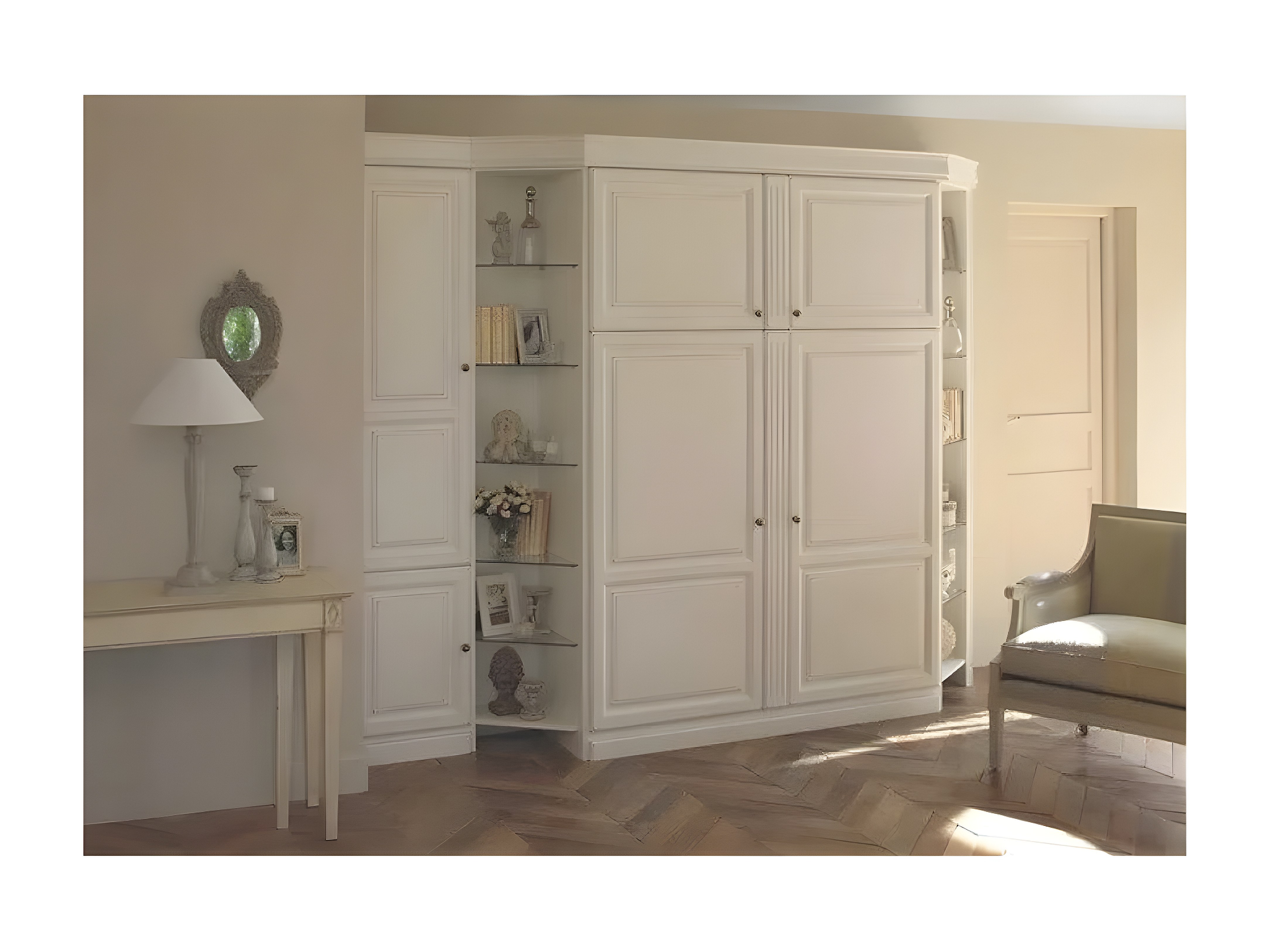 Lit relevable vertical MASTER couchage 140x190cm Laqué Beige