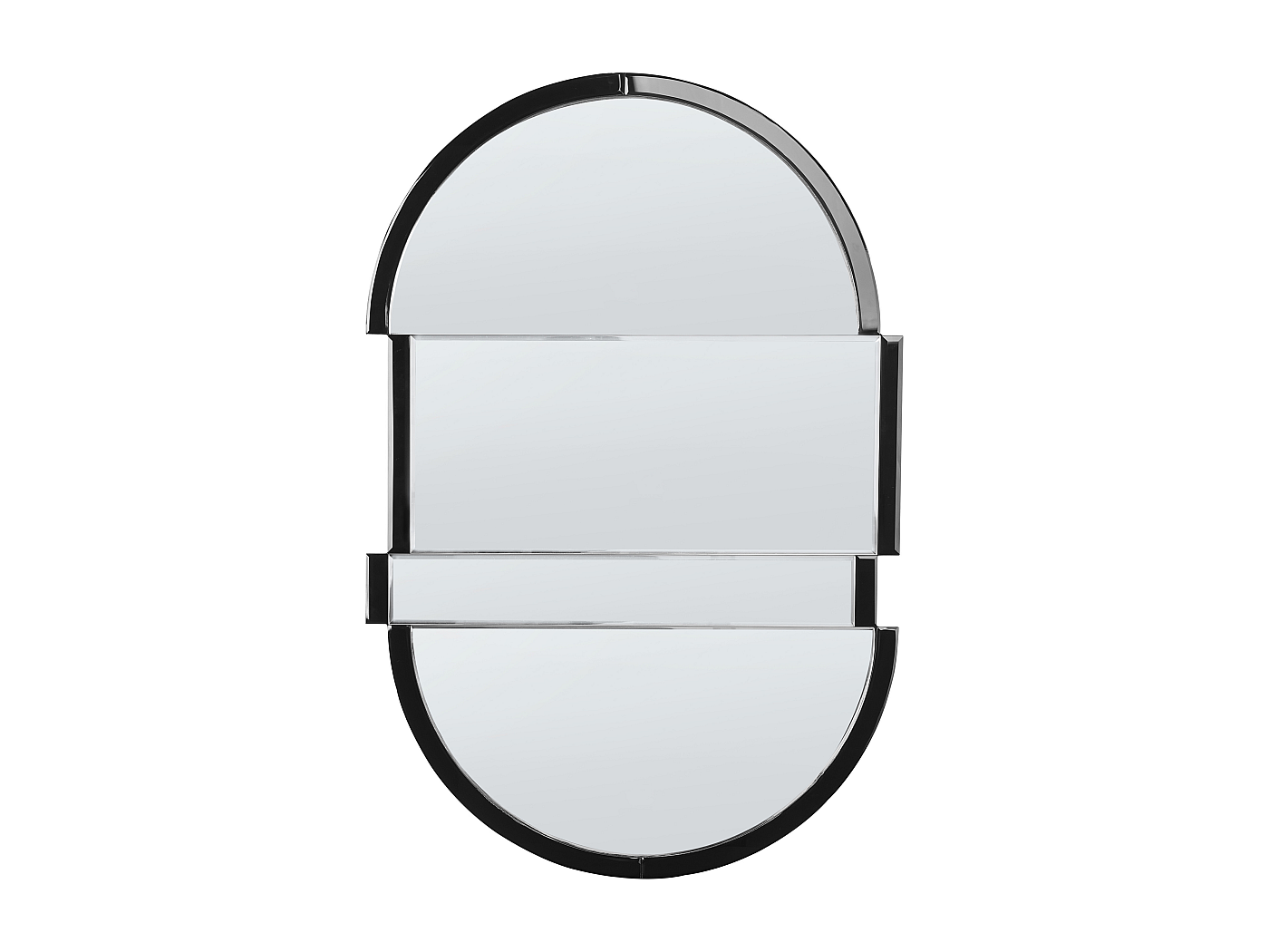 Miroir mural 60 x 90 cm noir MICHERY