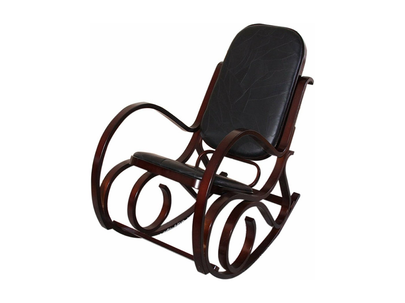 Silla mecedora rocking chair aspecto retro madera maciza aspecto nogal ...