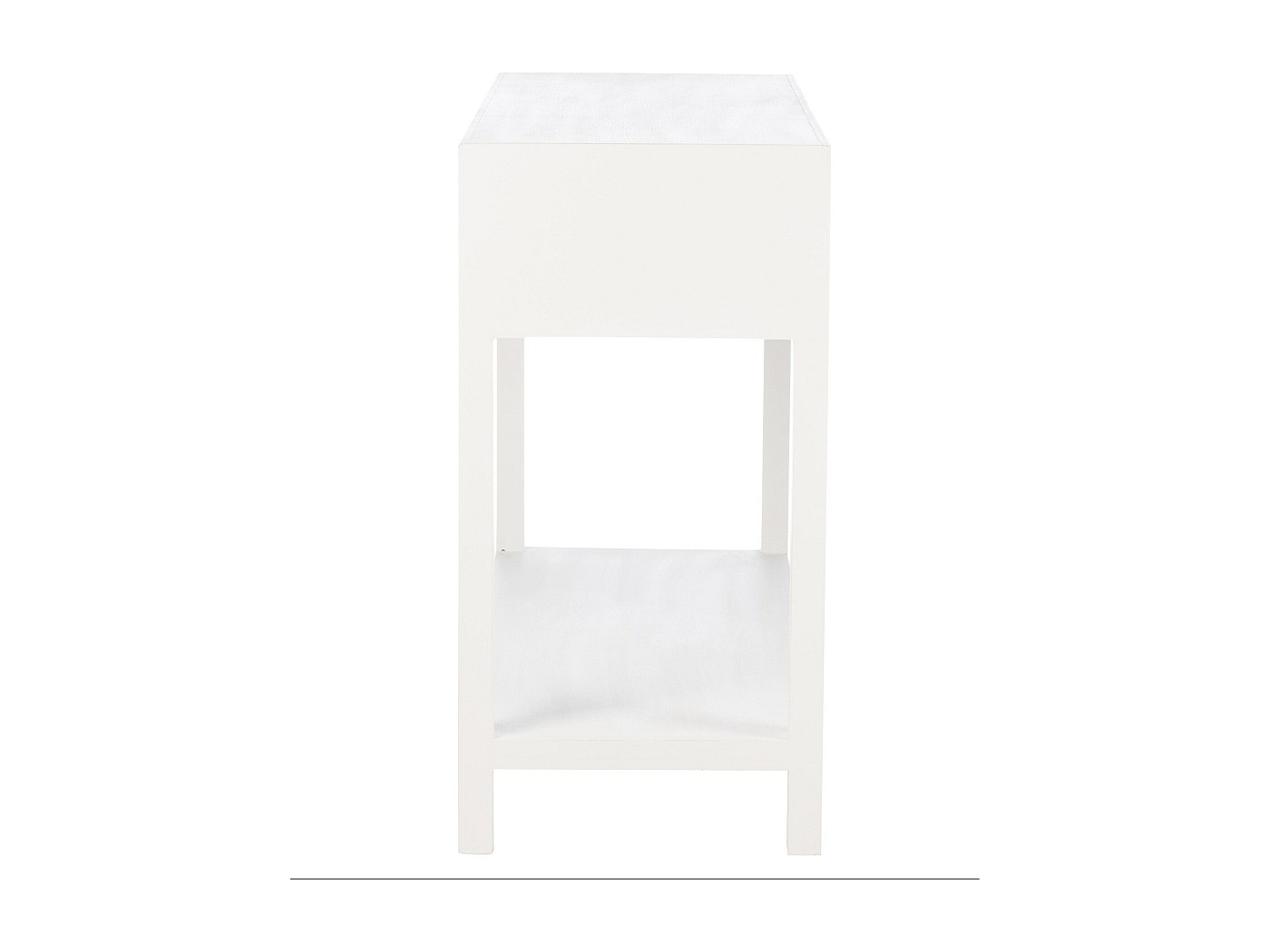 Consola + 2 cestas Bilade blanco madera maciza L 110 cm