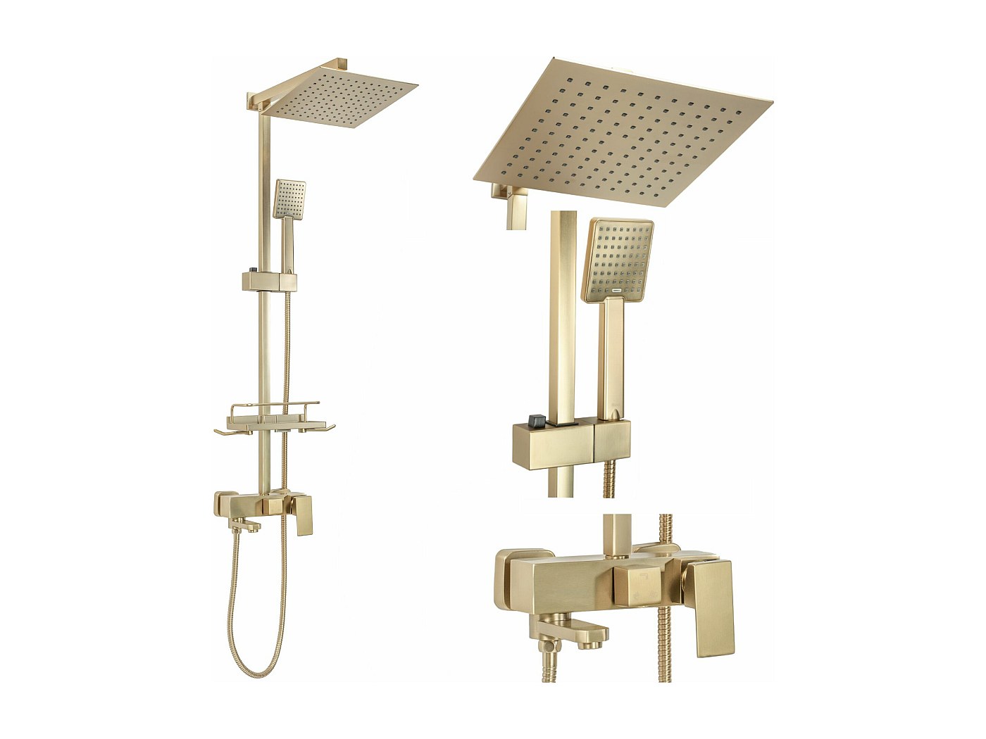 KIT de DOUCHE REA JACK BRUSHED GOLD
