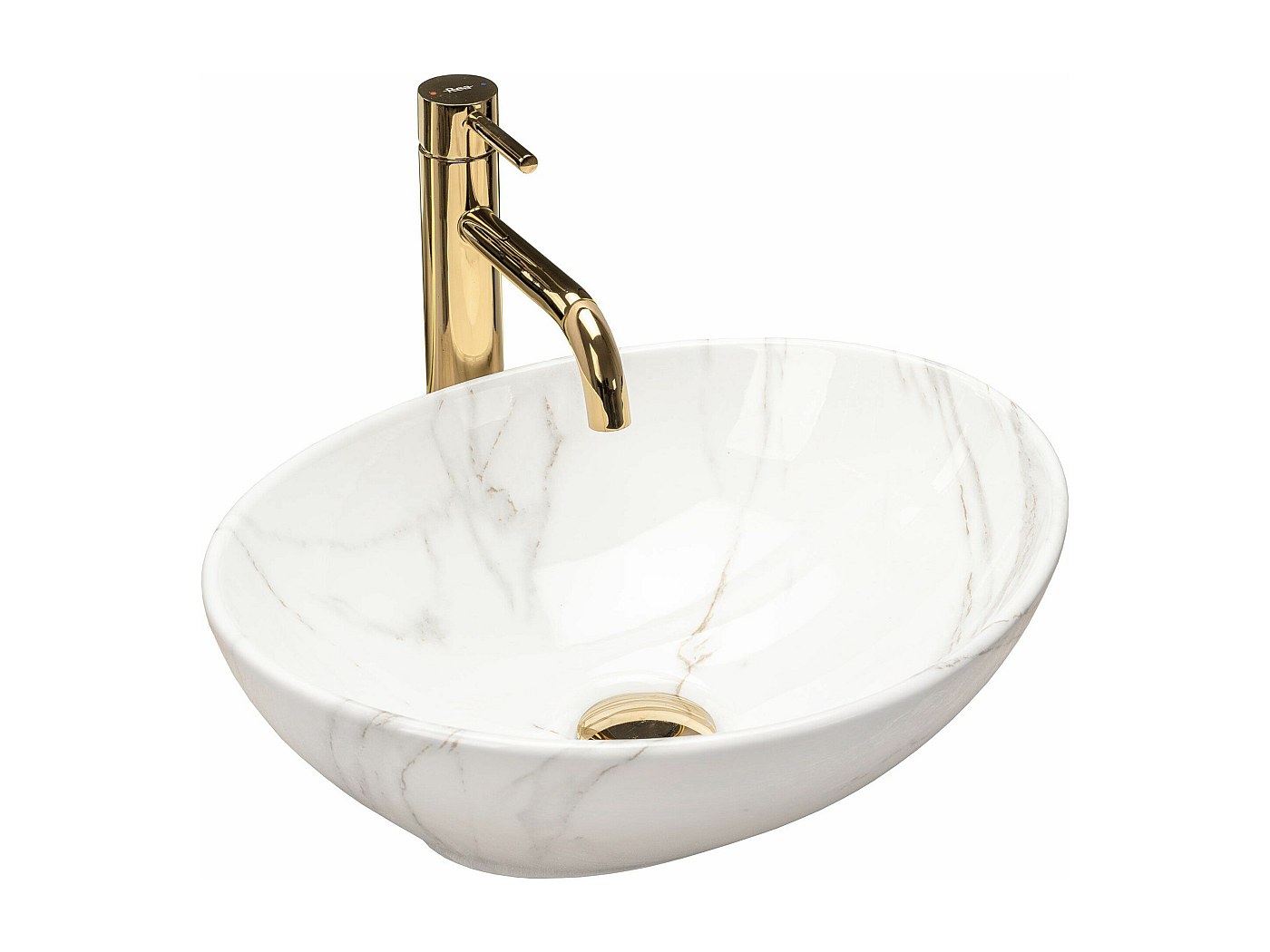 Lavabo Da Appoggio Rea Sofia Shiny Aiax White