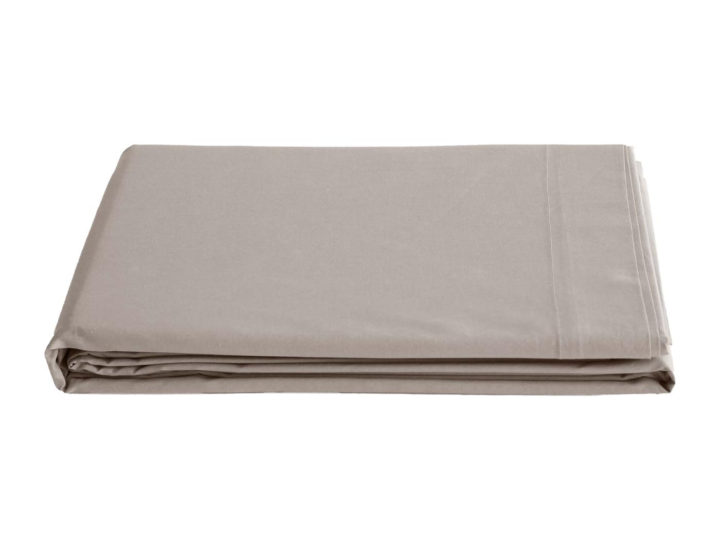 Drap plat pour lit king size 270x300 cm percale de coton MANOIR beige Lin Drap plat pour lit king size 270x300 cm percale de coton MANOIR beige Lin