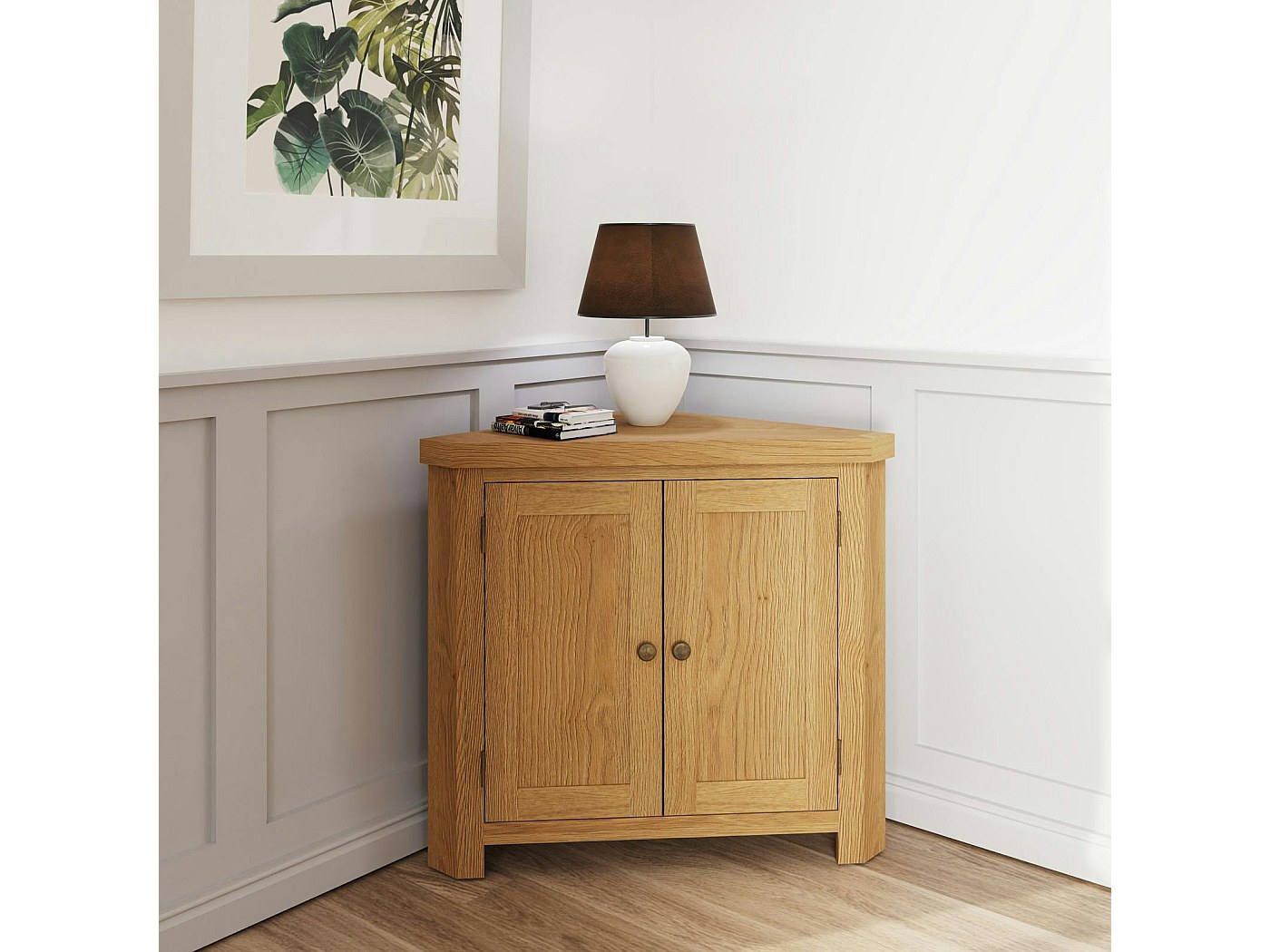 Meuble d'angle en bois clair PUERTO