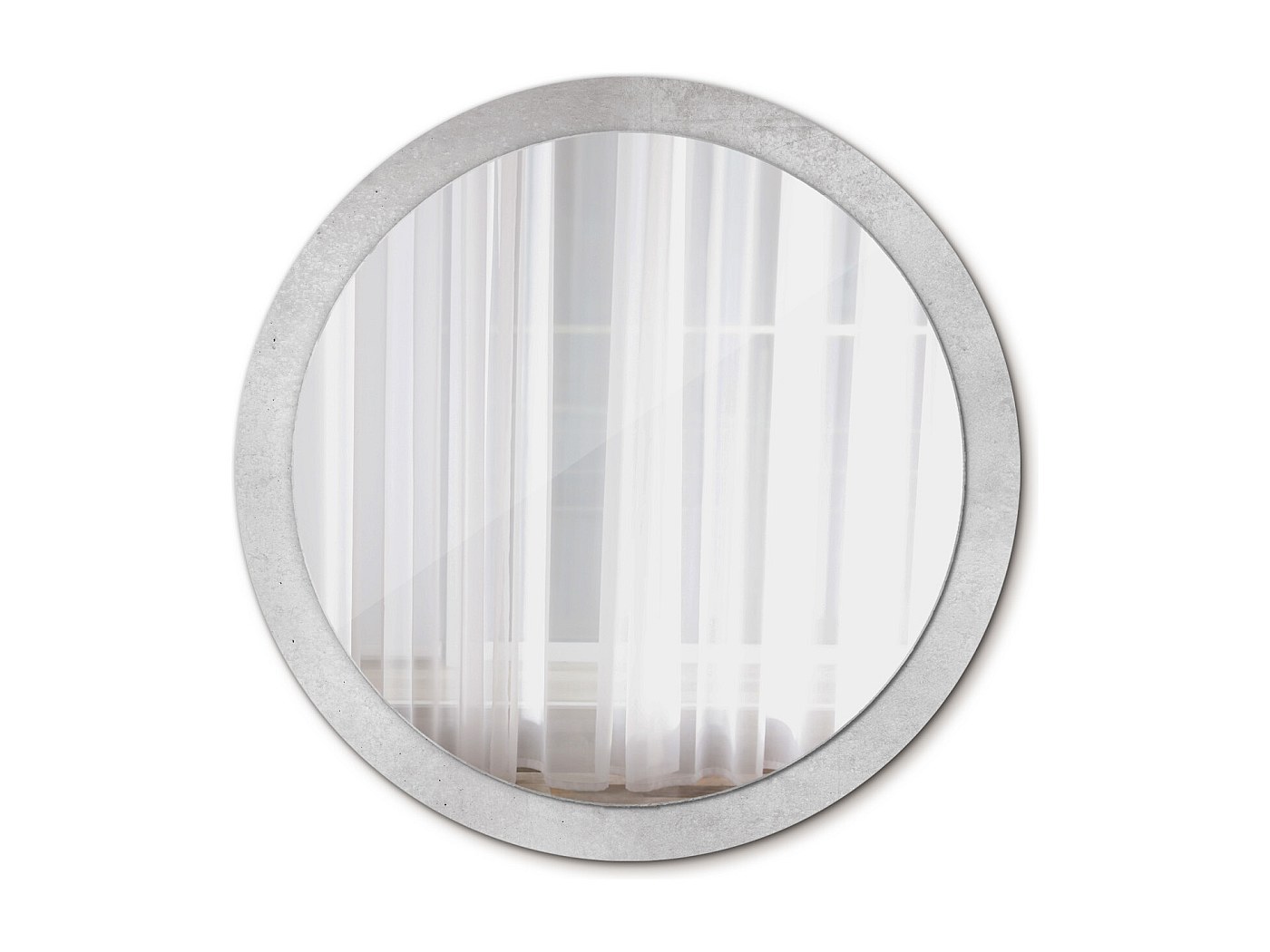Specchio rotondo decorativo - Texture cemento - 100 cm