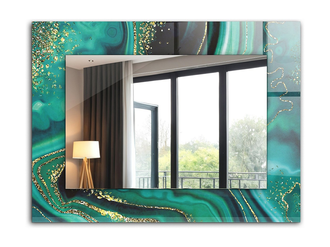 Specchio decorativo con cornice Texture astratta 80 x 60 cm