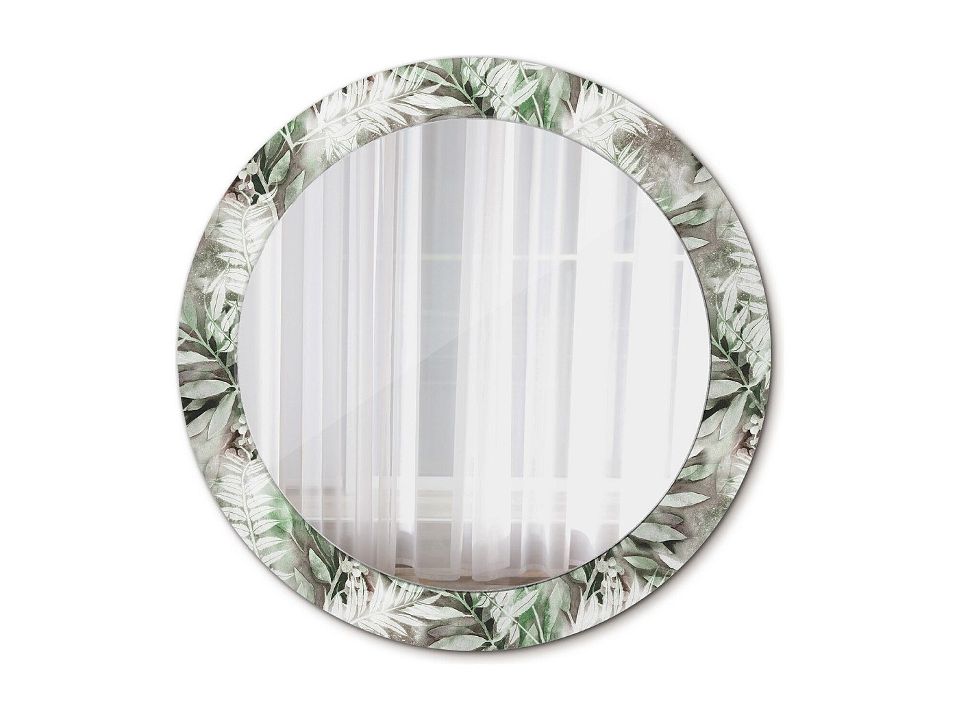 Miroir rond décoratif - Rustique métallisé - 70 cm