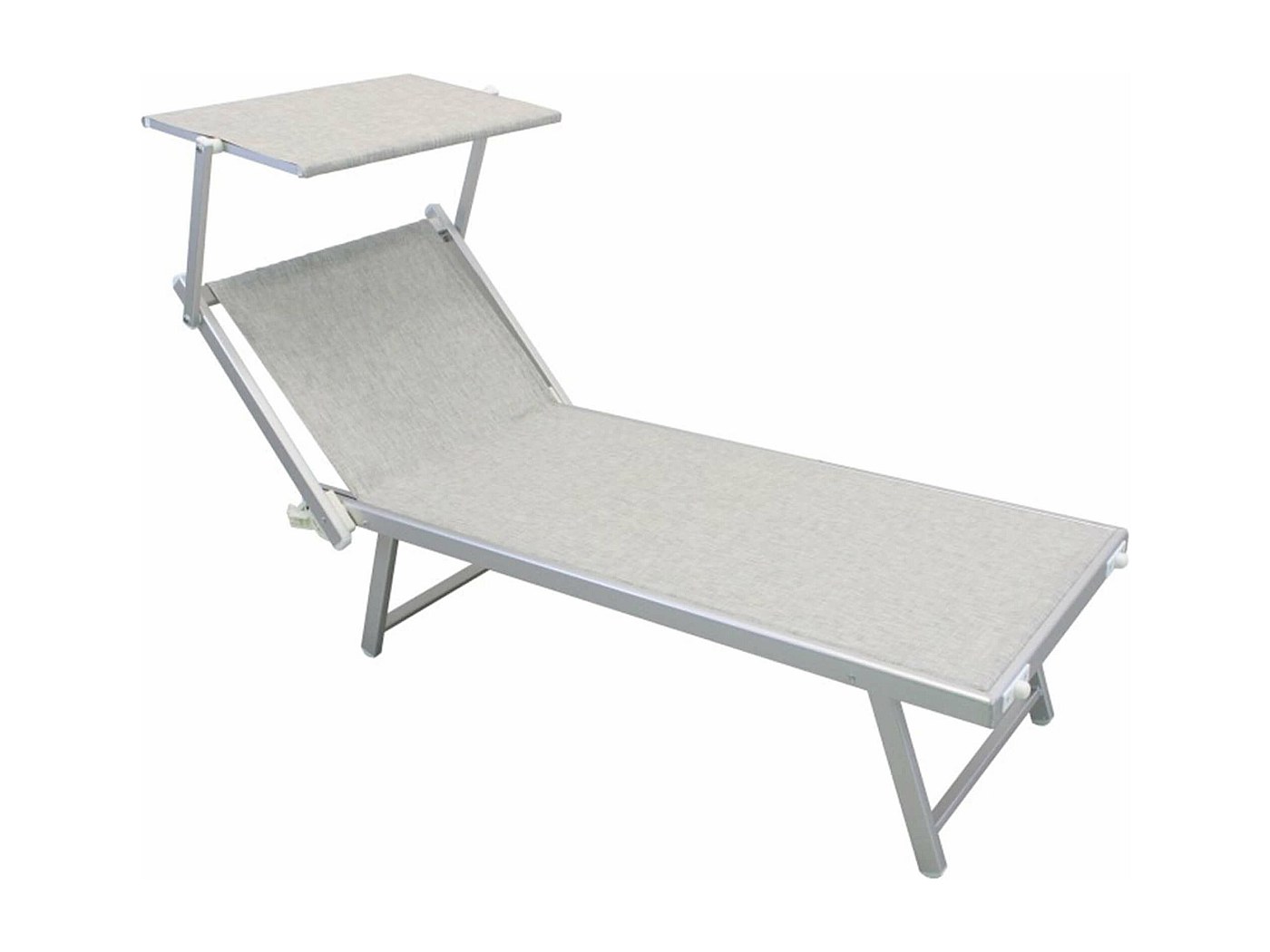 Milani Home - Lettino Da Campeggio Sdraio Grigio Con Tettuccio Per ...