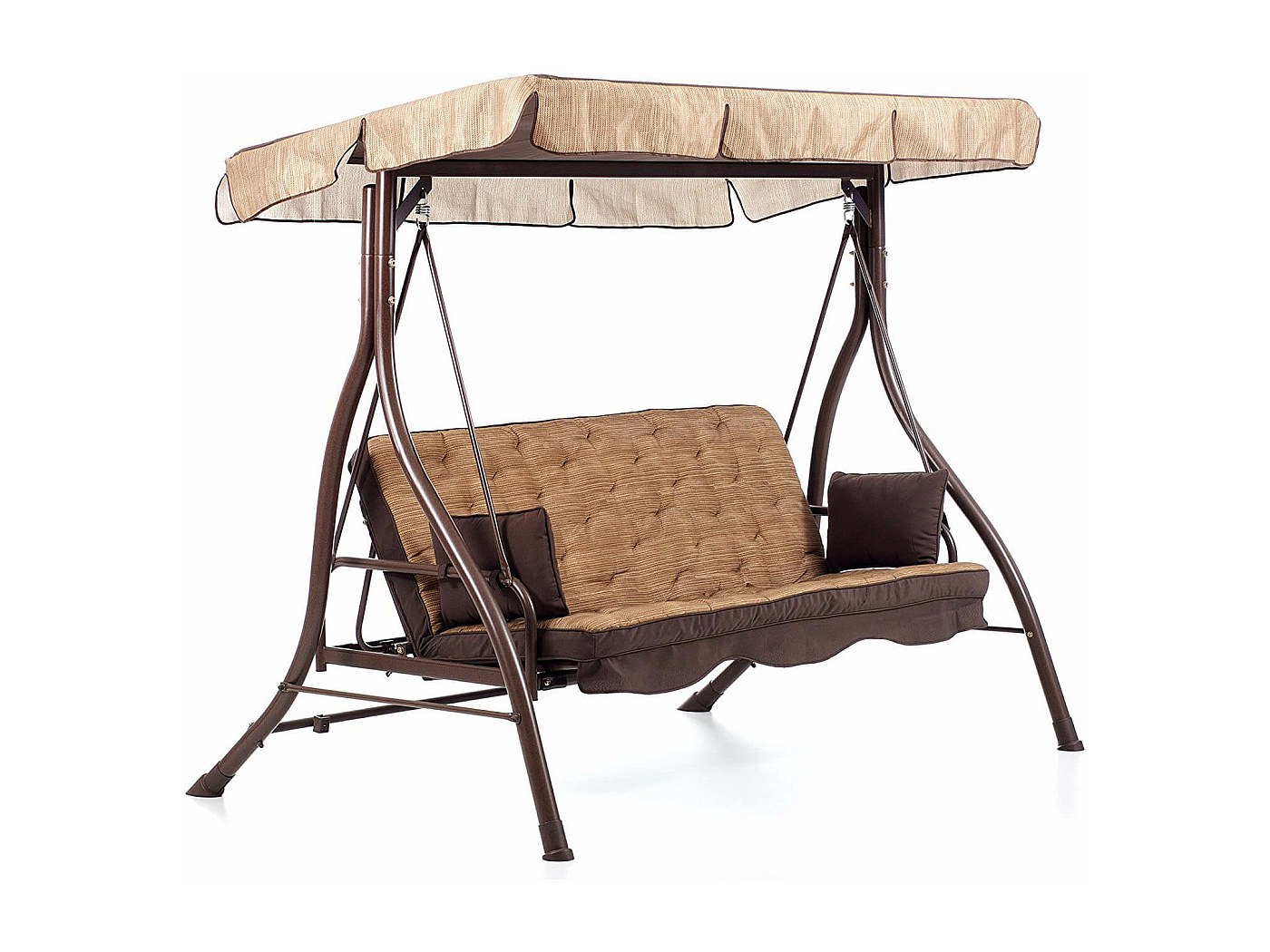 Milani Home - Dondolo Da Giardino Color Tortora Con Struttura In ...