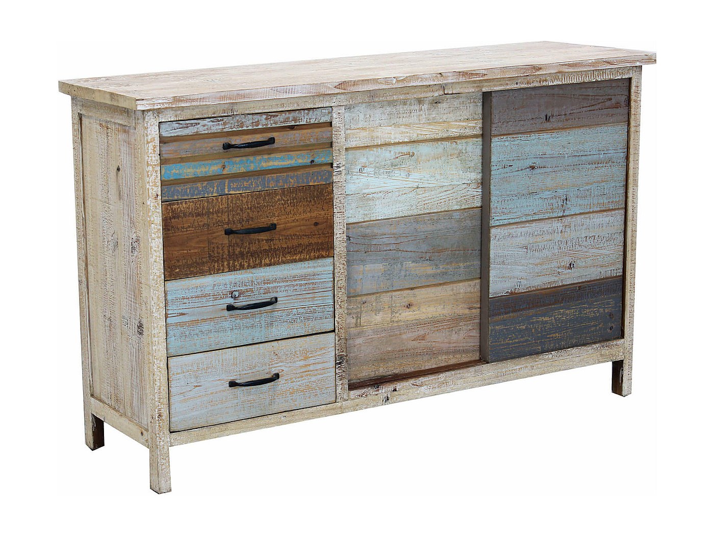 MilaniHome.it - Credenza In Legno Colorato Madia Di Design Mobile In ...