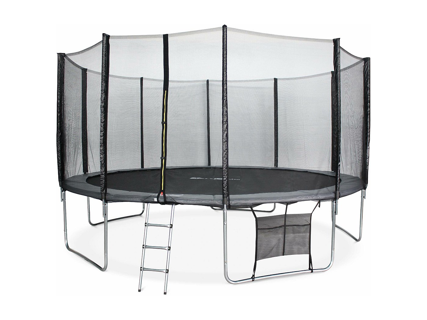 Trampoline 460cm gris avec filet de protection. échelle. bâche. filet ...