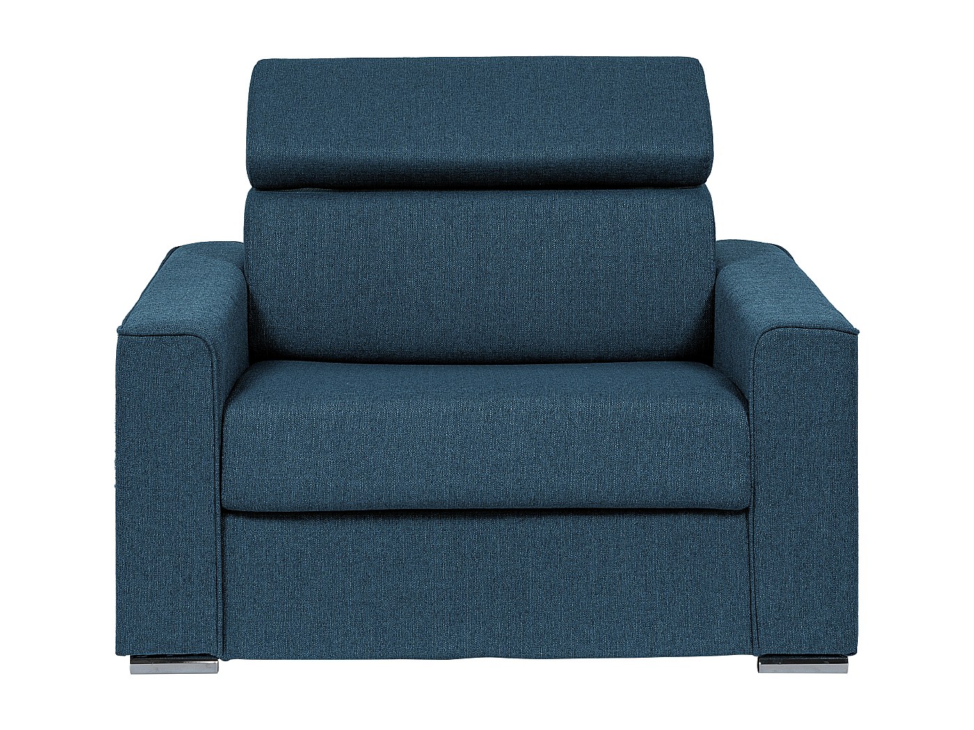 Fauteuil convertible express en tissu bleu - Couchage 70 cm - Matelas ...