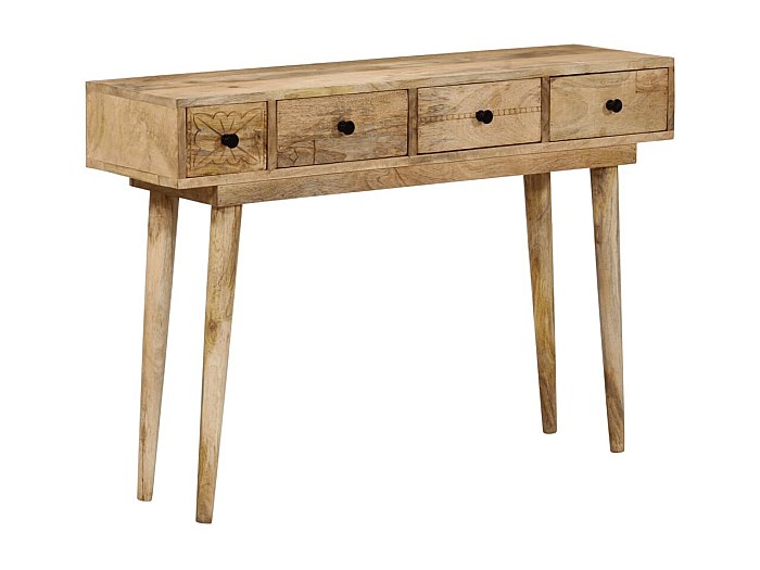 Mesa consola de madera maciza de mango 110x30x75 cm ES912120