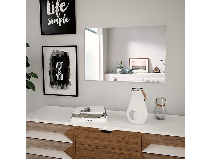 Espejo de pared rectangular vidrio 60x40 cm ES326290