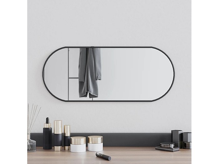 Miroir mural Noir 60x25 cm Ovale FR12089